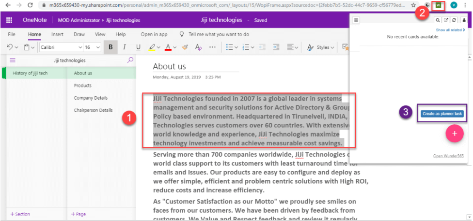 How To Create Microsoft Planner Tasks From OneNote Word Excel 