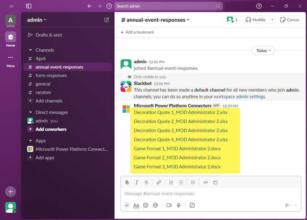 How to post attachments of a Microsoft Form’s response to a Slack ...